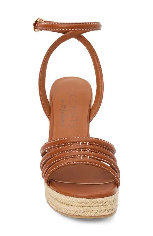 Matisse Sunnie Espadrille Platform Wedge Sandal - Cognac