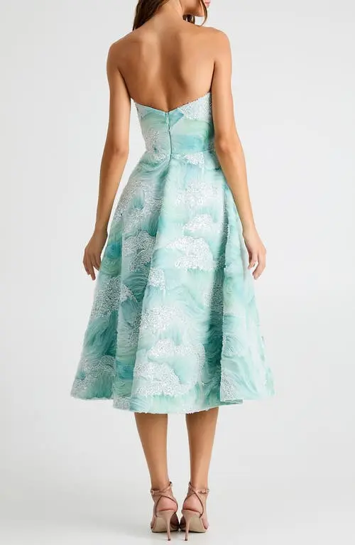 HELSI Vivi Strapless Midi Dress With Bead Detail