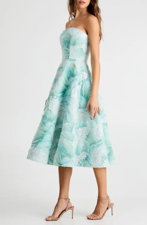 HELSI Vivi Strapless Midi Dress With Bead Detail