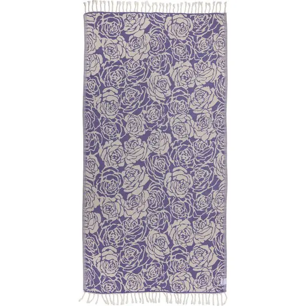 INFUSEZEN Rose Sand Resistant Organic Turkish Towel - Purple
