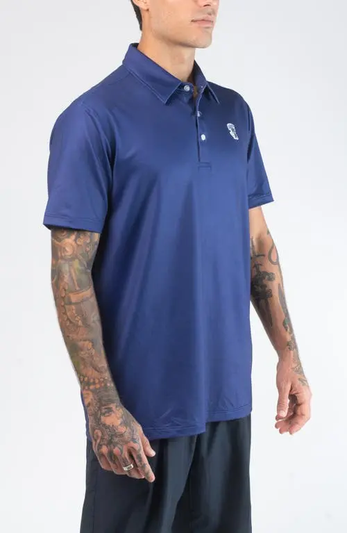 VAST Aqua Terra Formosan Bear Tech Performance Polo - Navy