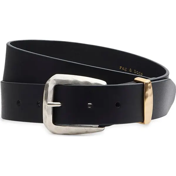 Rag & Bone Winona Leather Belt - Black
