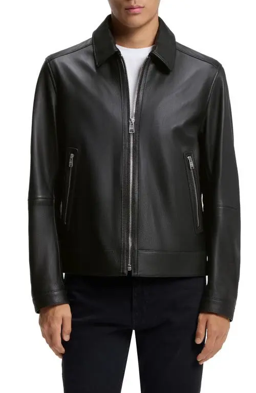 BOSS Mapson Lambskin Leather Jacket