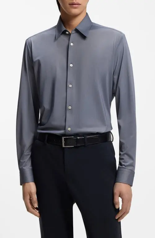 BOSS P-liam Button-up Shirt - Open Blue