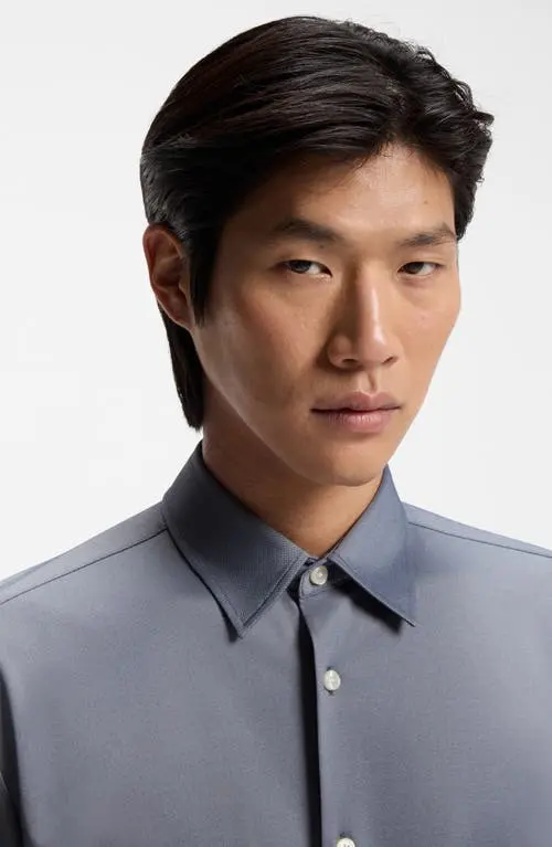 BOSS P-liam Button-up Shirt - Open Blue