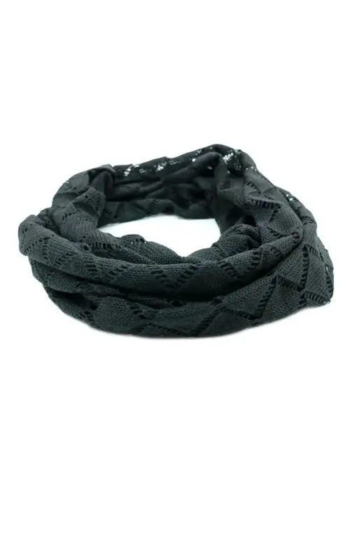 Portolano Cashmere And Silk Loop Scarf - Black
