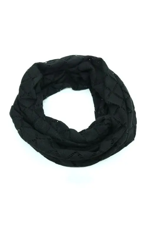 Portolano Cashmere And Silk Loop Scarf - Black