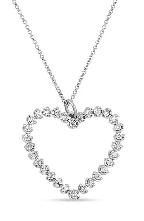Bony Levy 18k Gold Liora Diamond Heart Pendant Necklace - 18k White Gold