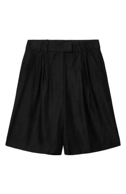 ALLSAINTS Charley Pleated High-waisted Shorts