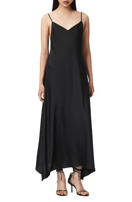ALLSAINTS Leona Handkerchief Hem Maxi Slipdress