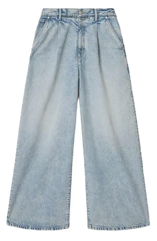 ALLSAINTS Haze Pleat Wide-leg Jeans - Light Indigo