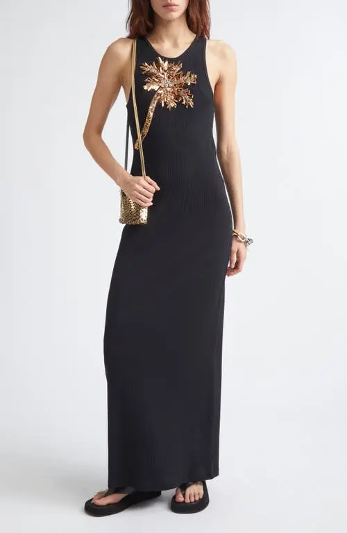 Rabanne Palm Embroidered Tank Dress