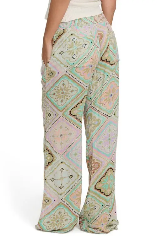 BILLABONG Smock Waist Cotton Gauze Pants - Cactus