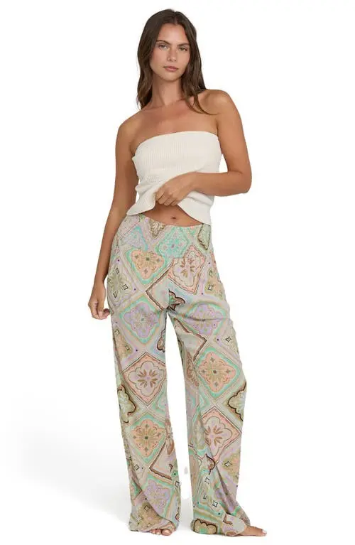 BILLABONG Smock Waist Cotton Gauze Pants - Cactus