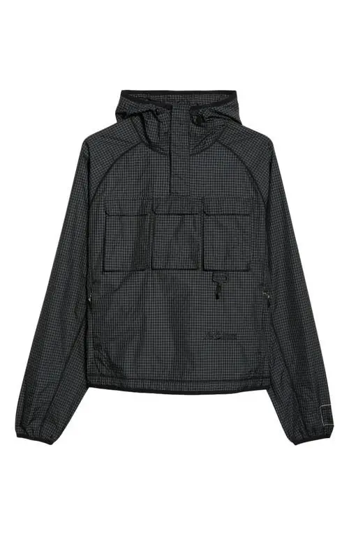 RC OUTDOOR SUPPLY Tahoe Water Repellent Nylon Ripstop Hooded Anorak - Black