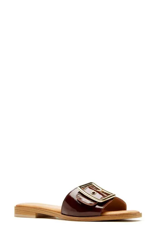La Canadienne Stefan Waterproof Slide Sandal - Brown Crushed
