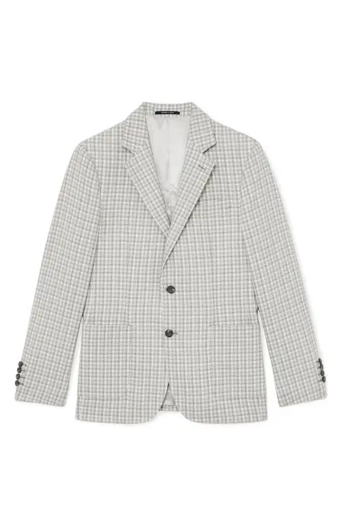 REISS Canty Houndstooth Knit Sport Coat - Soft Grey