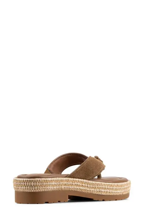 DONALD PLINER Samiya Platform Thong Sandal - Saddle