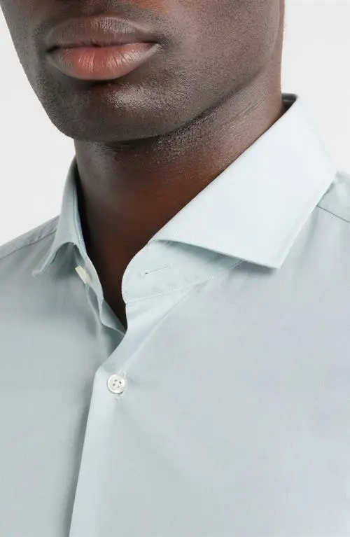 BOSS Hank Kent Slim Fit Cotton Dress Shirt - Open Green