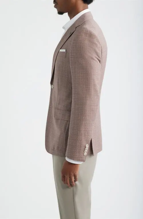 BOSS Hutson Slim-fit Slub Wool Sport Coat - Medium Red