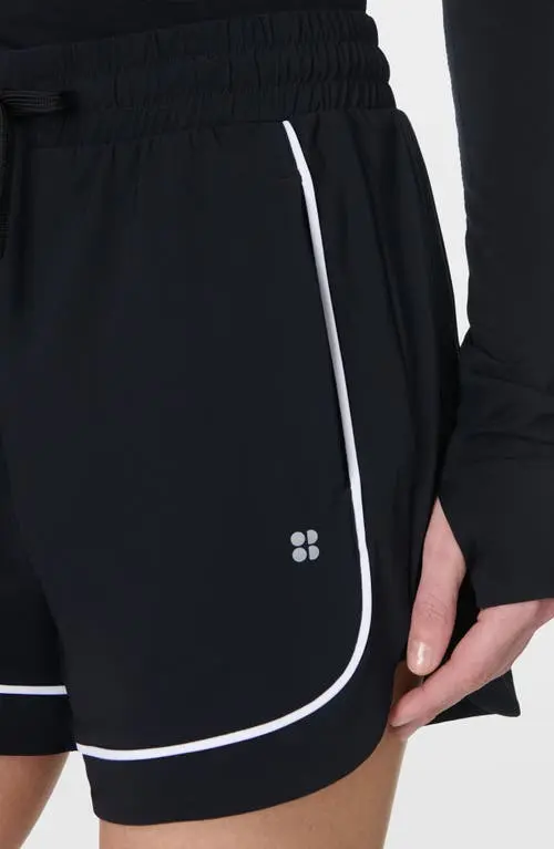 Sweaty Betty Explorer Track Piped Shorts - Black
