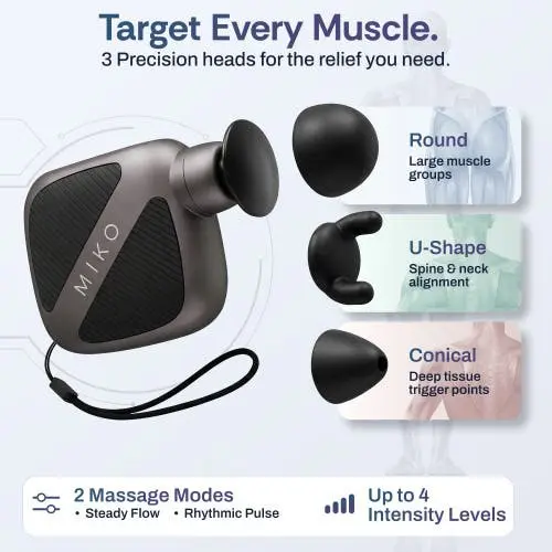 MIKO Pulse Go Pocket Massage Gun For Targeted Muscle Relief