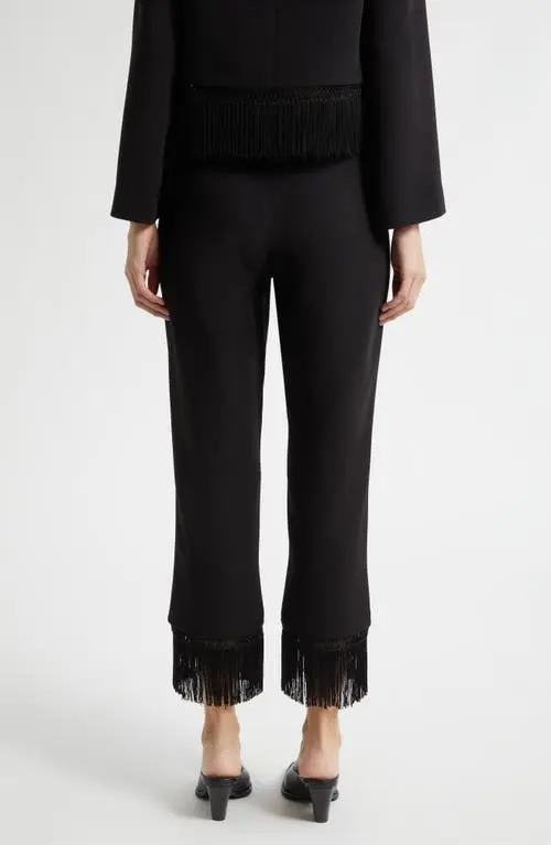 Posse Bianca Fringe Trim Crop Pants
