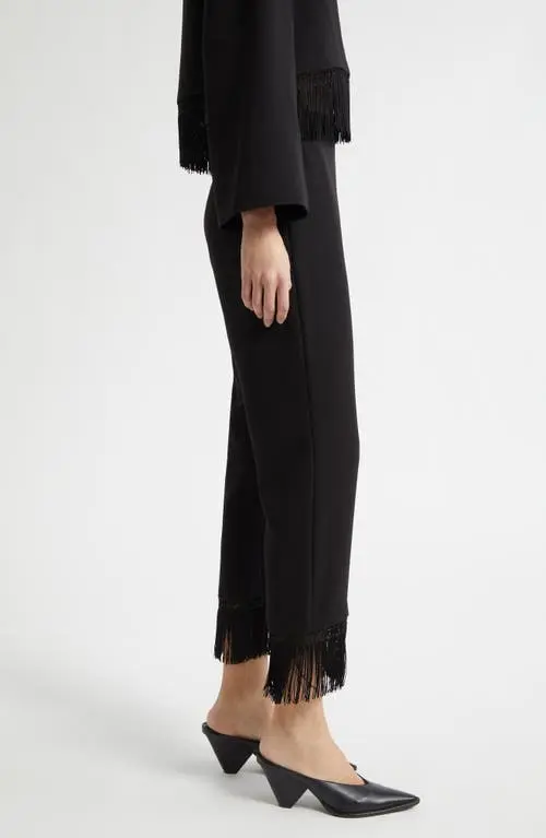 Posse Bianca Fringe Trim Crop Pants