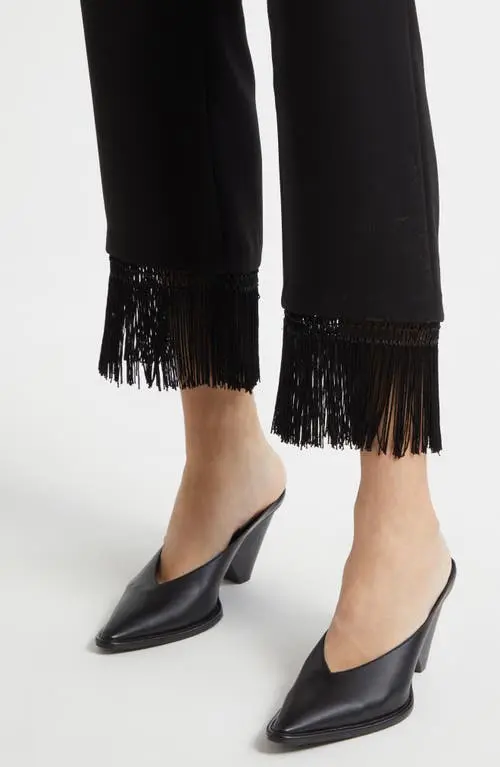 Posse Bianca Fringe Trim Crop Pants