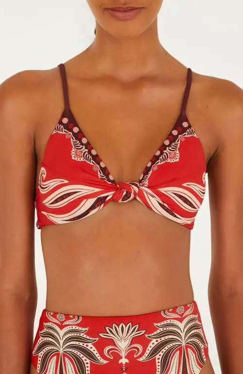 Farm Rio Ainika Garden Bikini Top - Red