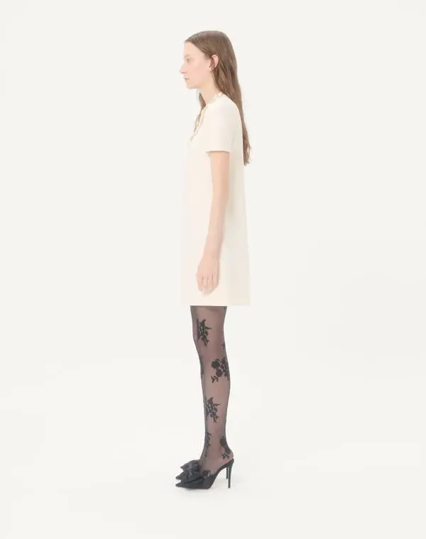 Valentino Garavani Embroidered Crepe Couture Short Dress - Ivory