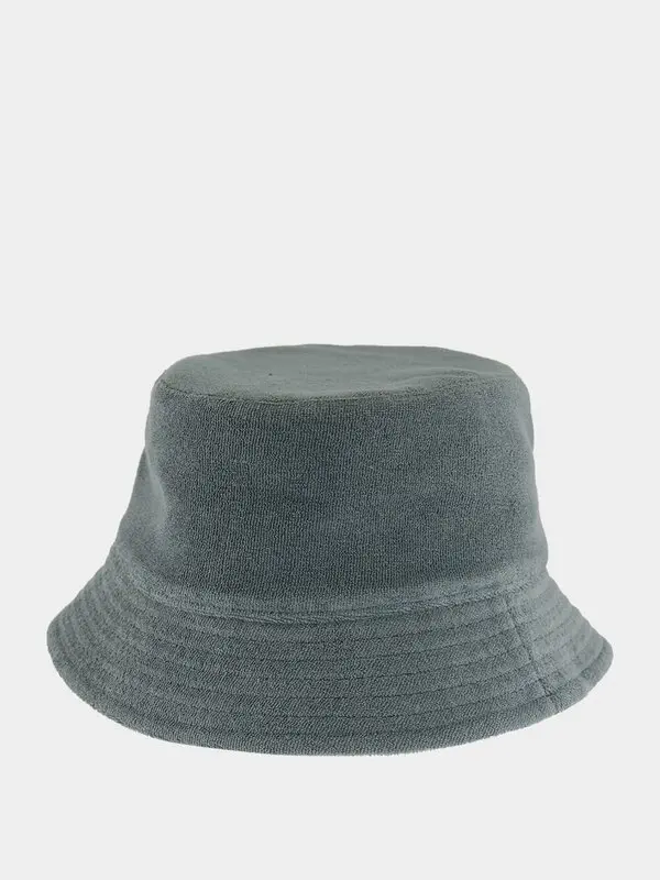 Fedeli Olive Terry Cloth Cloche Cap - Green