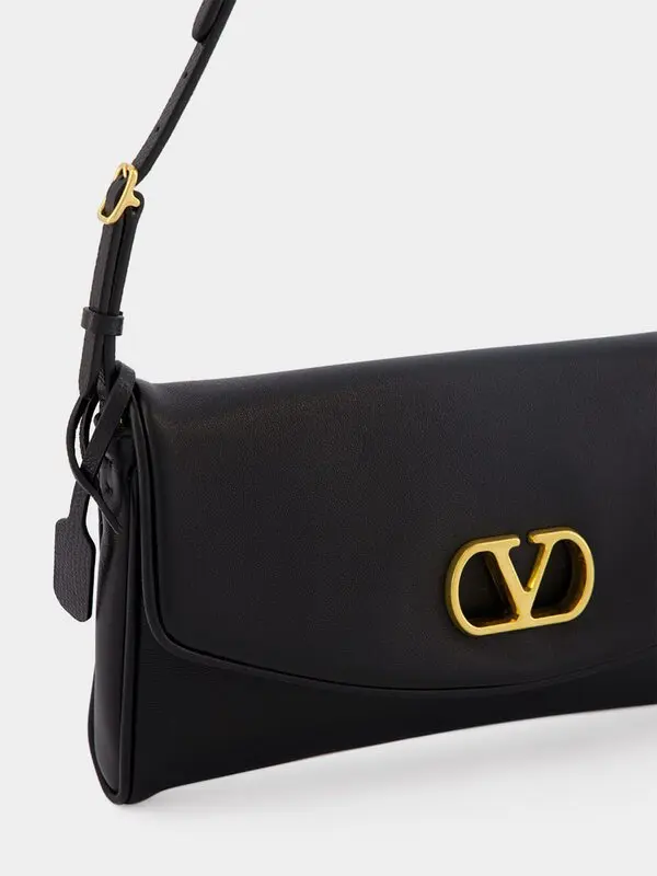 Valentino Garavani Small Nappa Leather Shoulder Bag - Black