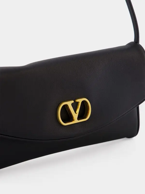 Valentino Garavani Small Nappa Leather Shoulder Bag - Black
