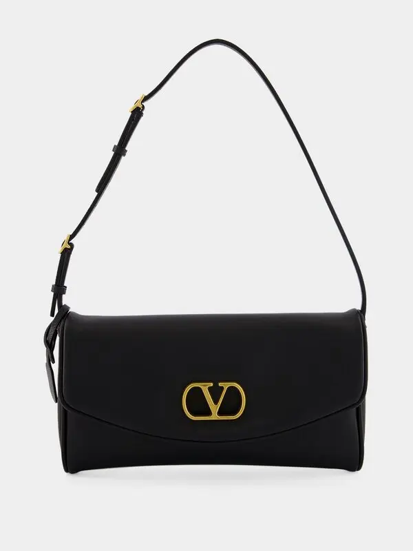 Valentino Garavani Small Nappa Leather Shoulder Bag - Black