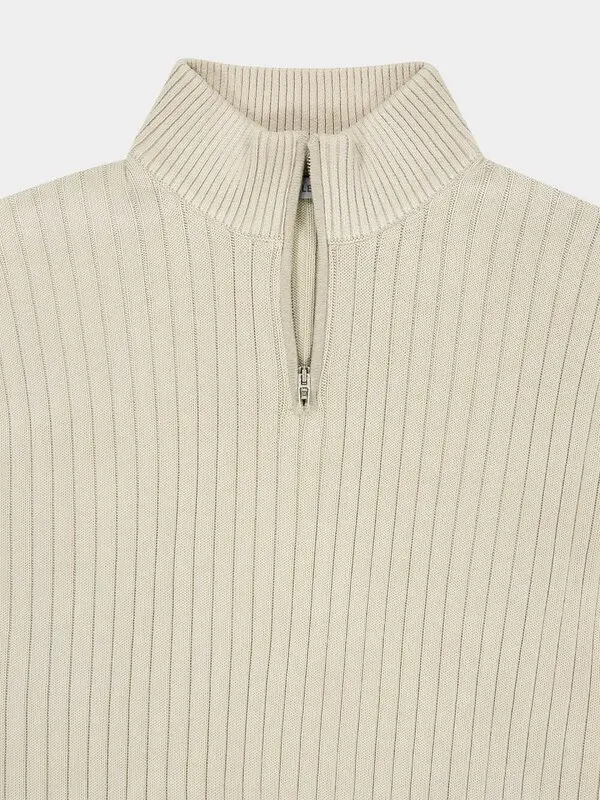 Balenciaga Ribbed Zip-neck Jumper