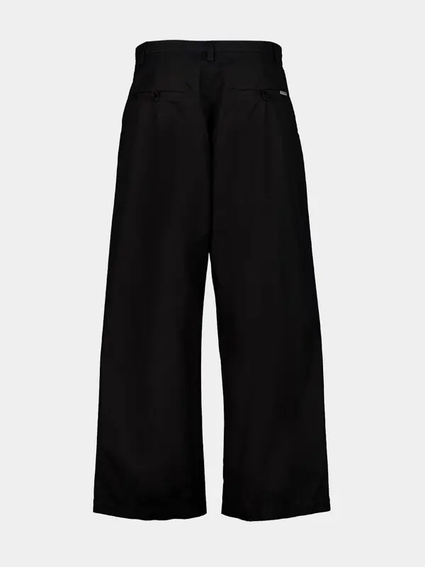 Balenciaga Relaxed Fit Cotton Chino Pants - Black