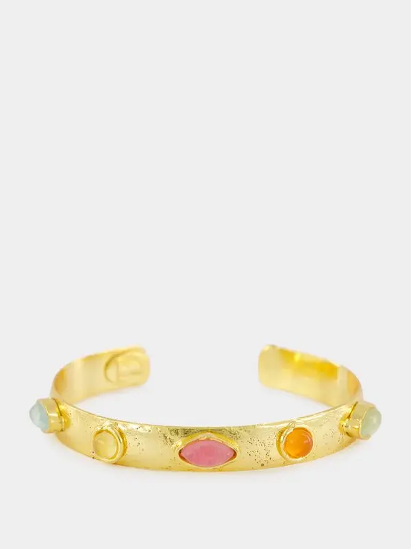 Sylvia Toledano Sultane Stone Cuff Bracelet - Gold