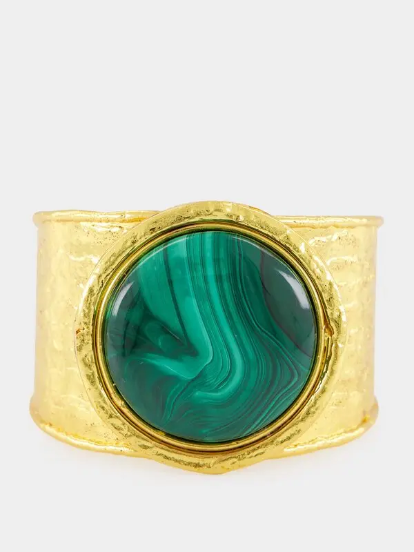Sylvia Toledano Sphere Malachite Cuff Bracelet - Green