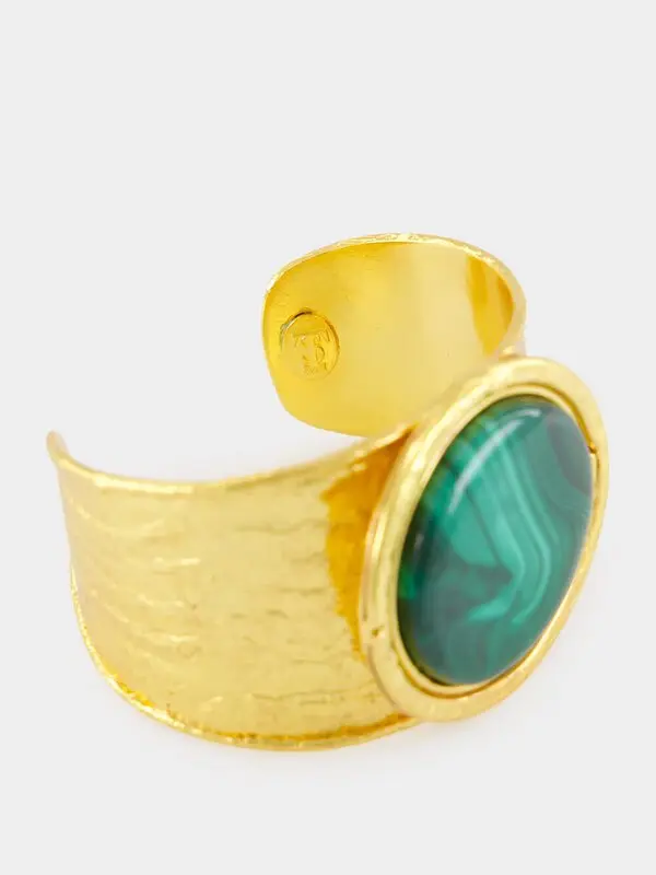 Sylvia Toledano Sphere Malachite Cuff Bracelet - Green