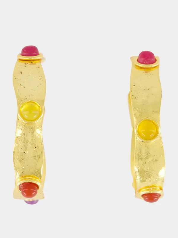 Sylvia Toledano Bianca Multicolour Hoop Earrings - Gold