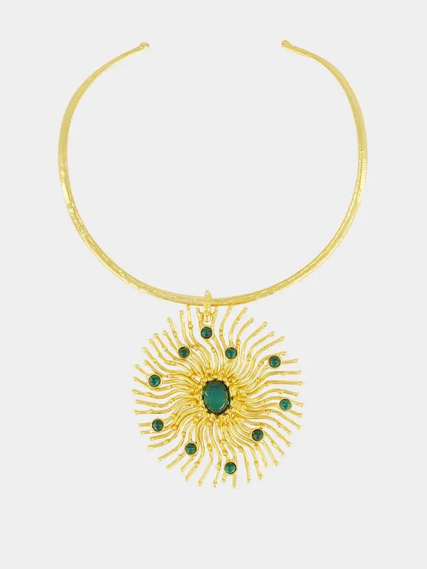 Sylvia Toledano Sunshine Malachite Pendant Necklace - Green
