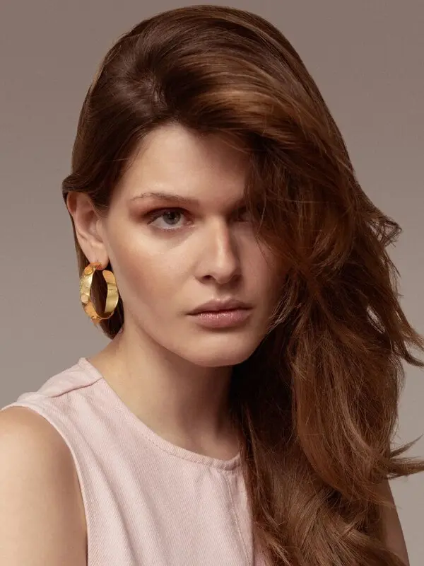 Sylvia Toledano Bianca Jasper And Quartz Hoop Earrings - Gold