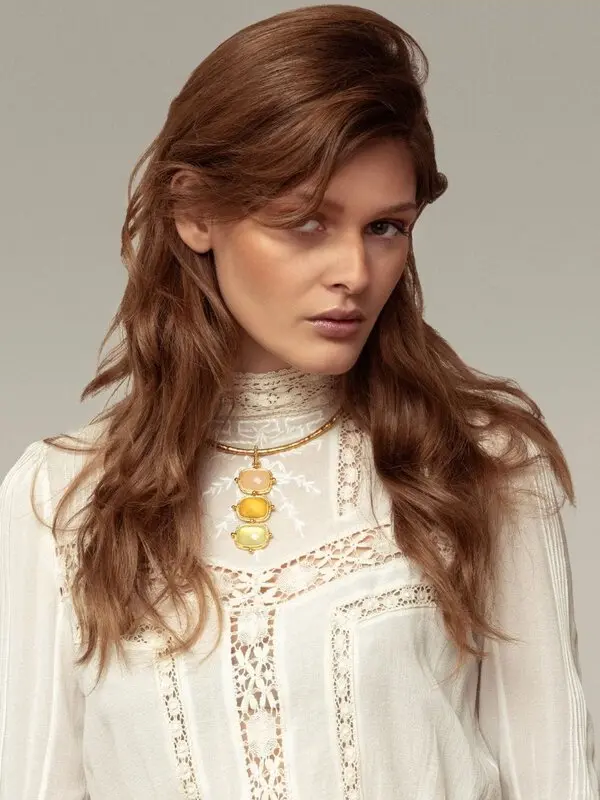 Sylvia Toledano Medicis Multi-stone Pendant Collar Necklace