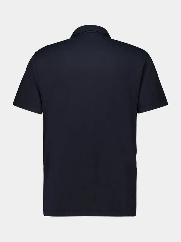 JAMES PERSE Brushed Lotus Cotton Polo - Black