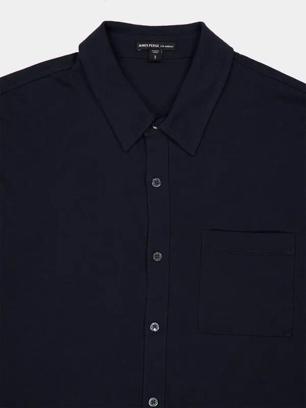 JAMES PERSE Deep Clean Finish Cotton Jersey Shirt - Blue
