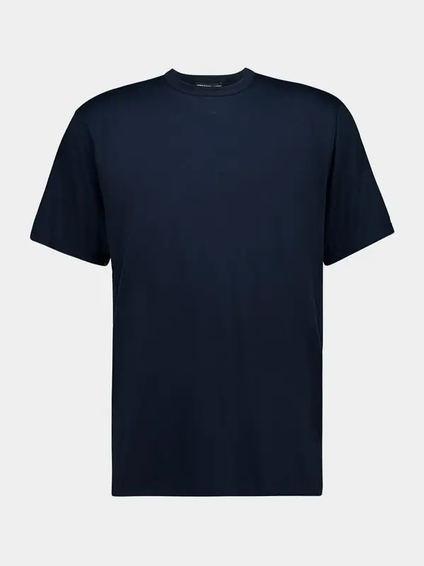 JAMES PERSE French Navy Luxe Lotus Cotton T-shirt - Blue