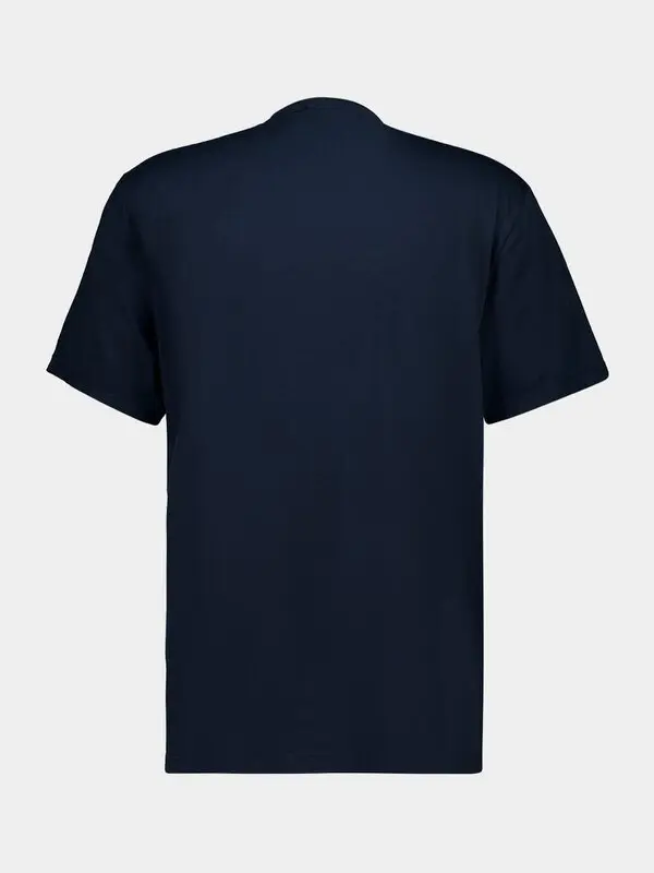 JAMES PERSE French Navy Luxe Lotus Cotton T-shirt - Blue