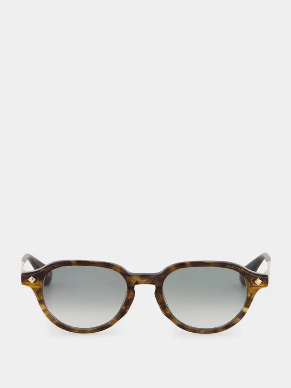 LUNETTERIE GÉNÉRALE Après-ski Tobacco Gradient Round Sunglasses