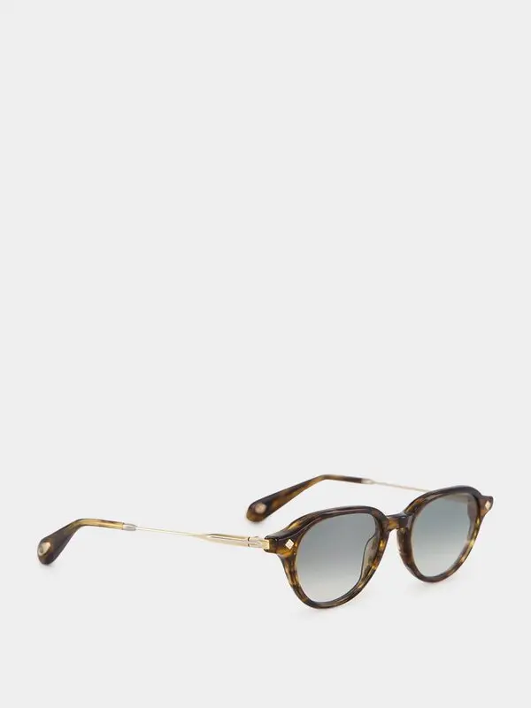 LUNETTERIE GÉNÉRALE Après-ski Tobacco Gradient Round Sunglasses